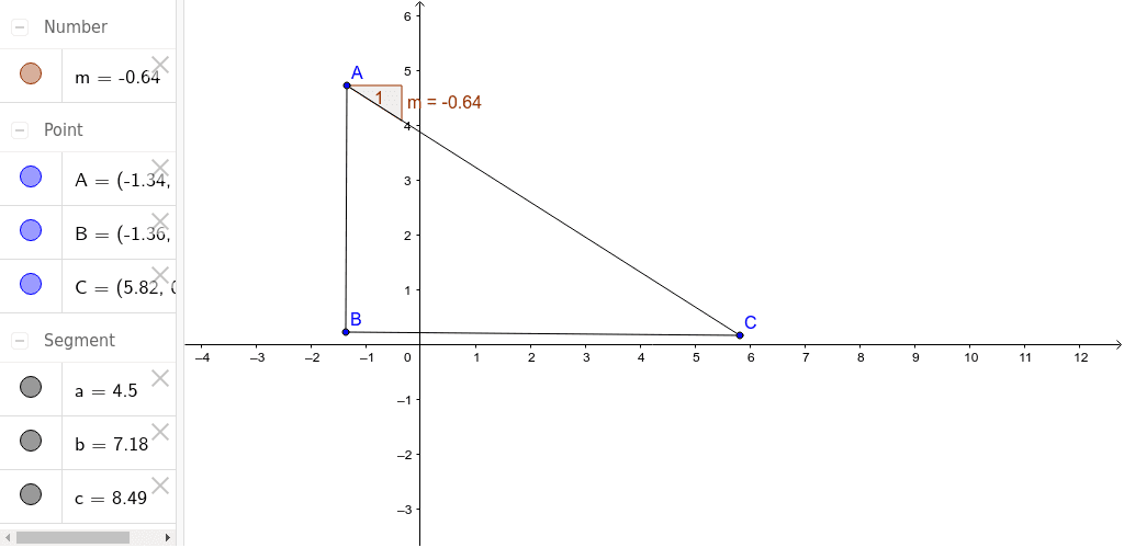 Encontrar La Longitud De Los Lados Del Triangulo Geogebra
