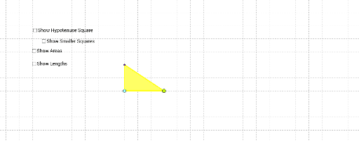 Pythagorean checkboxes for showing squares – GeoGebra