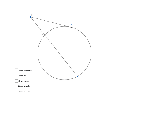 Segments In Circles Tangent Secant Geogebra