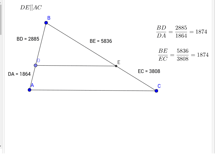 Triangle Proportionality Theorem – GeoGebra