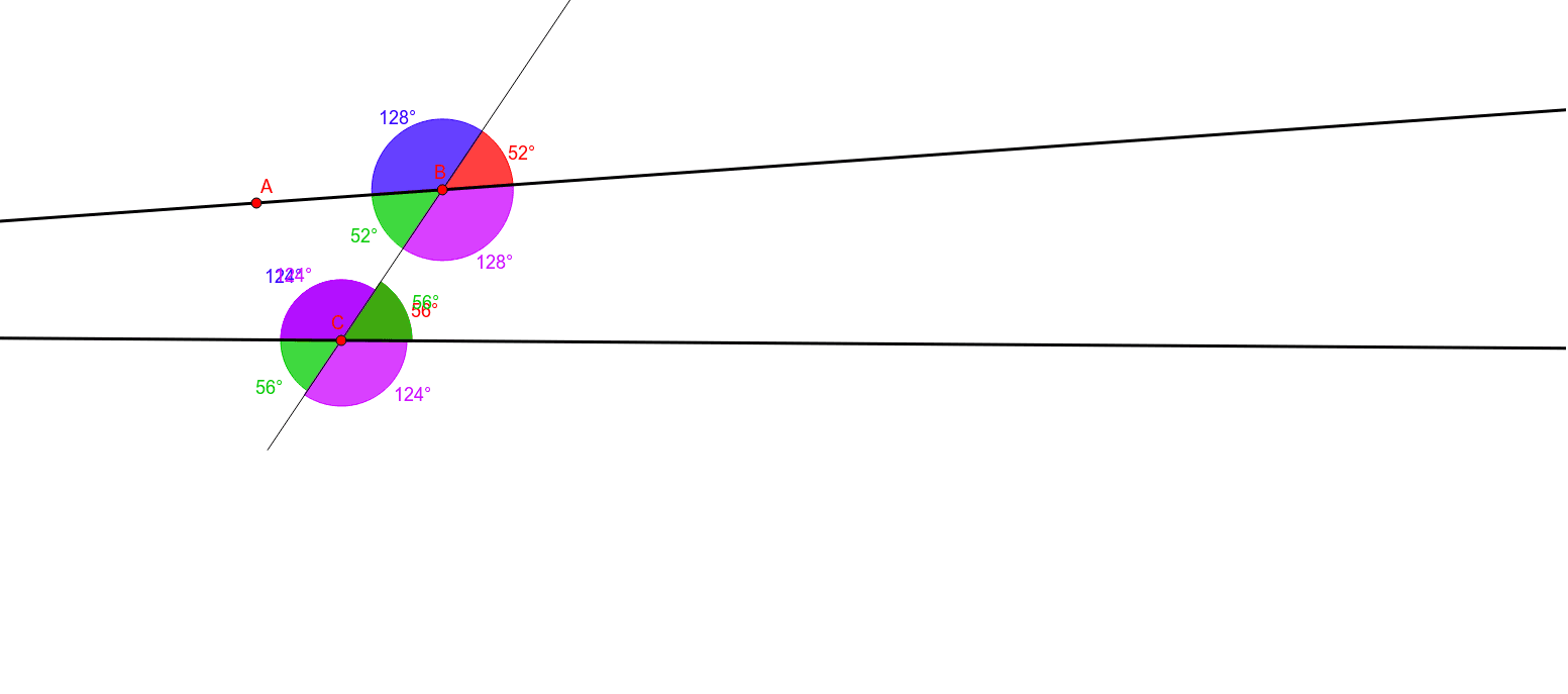 Investigate Angles and Non-Parallel Lines – GeoGebra