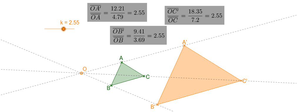 homotecia razón positiva 2 – GeoGebra