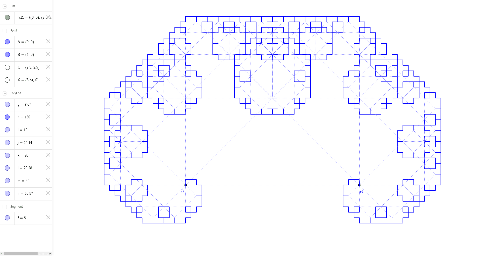 Levy curve – GeoGebra