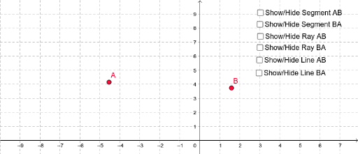 Line Segments, Rays, and Lines – GeoGebra