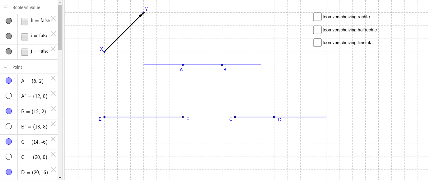 M8_verschuiving rechte halfrechte lijnstuk – GeoGebra