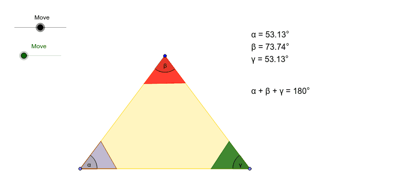 The Sum of the Interior Angles of a Triangle – GeoGebra