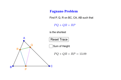 Fagnano Problem – GeoGebra
