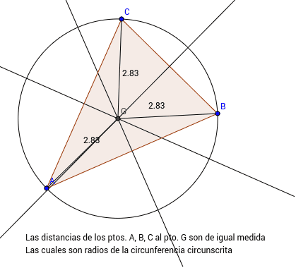 Simetrales de un triangulo – GeoGebra