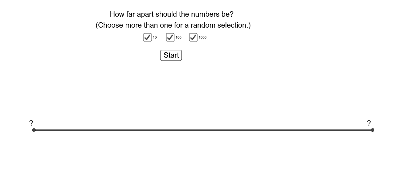 Partial Number Line – GeoGebra