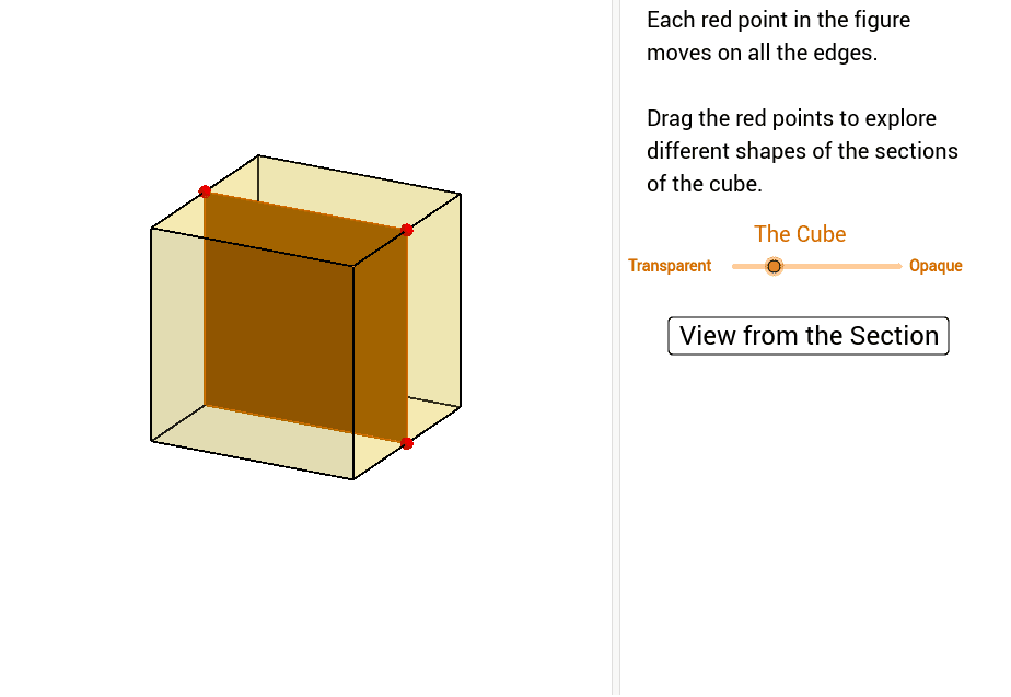 Exploring Sections of Cubes APS – GeoGebra