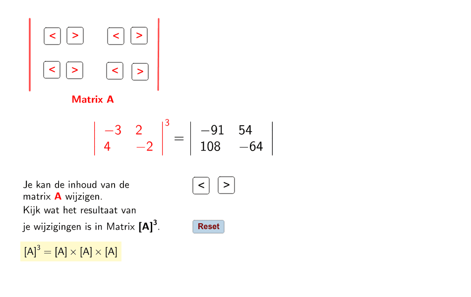 Machten van een matrix – GeoGebra