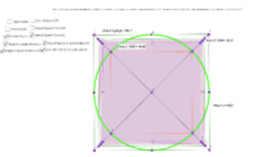 Circle and Square Area Construction – GeoGebra