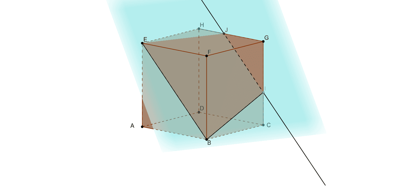 Section d'un cube par un plan – GeoGebra