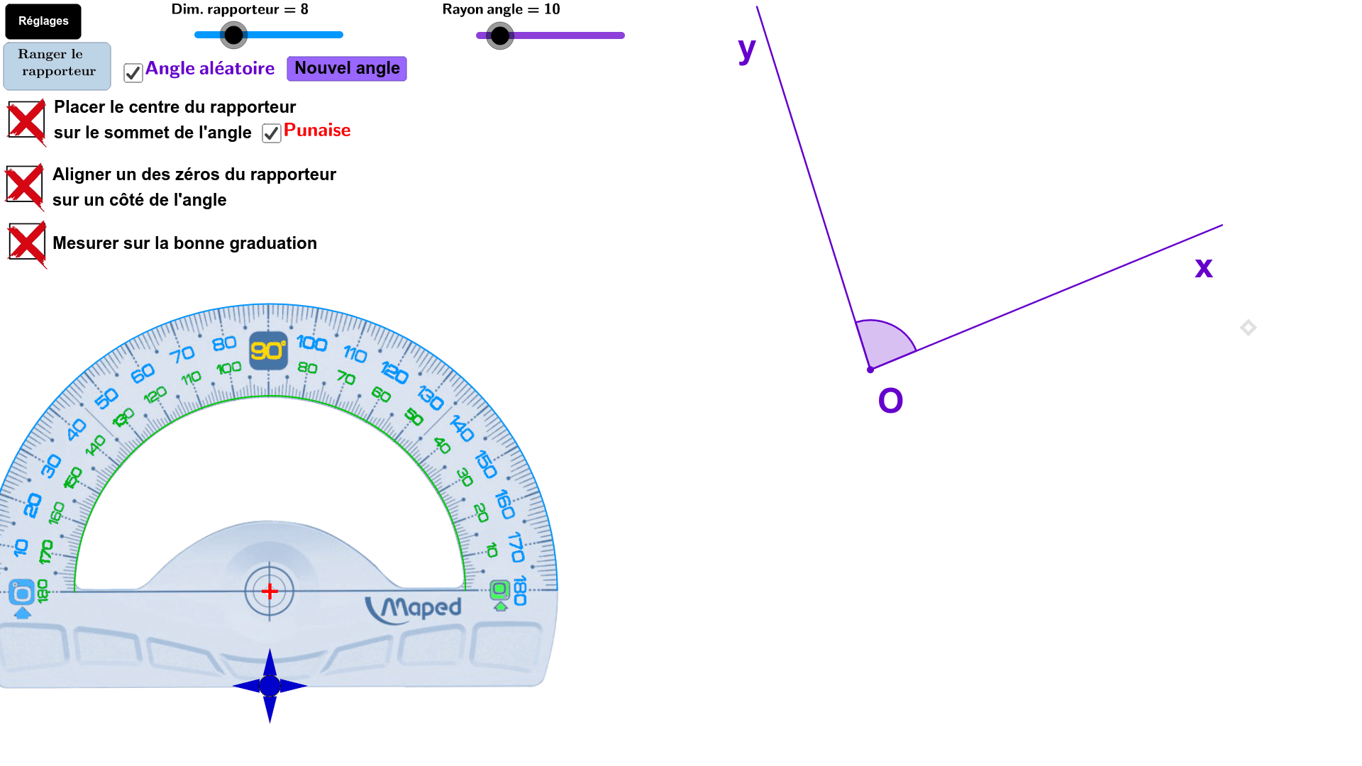 Mesurer un angle - Démo pour la classe – GeoGebra