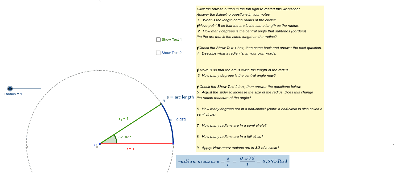 What is a radian – GeoGebra