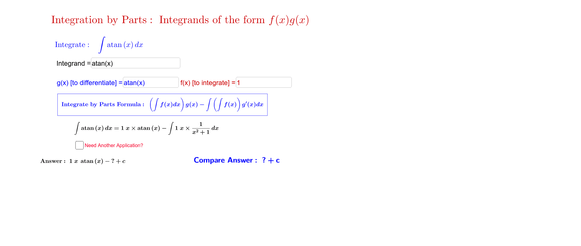 Integration by Parts – GeoGebra