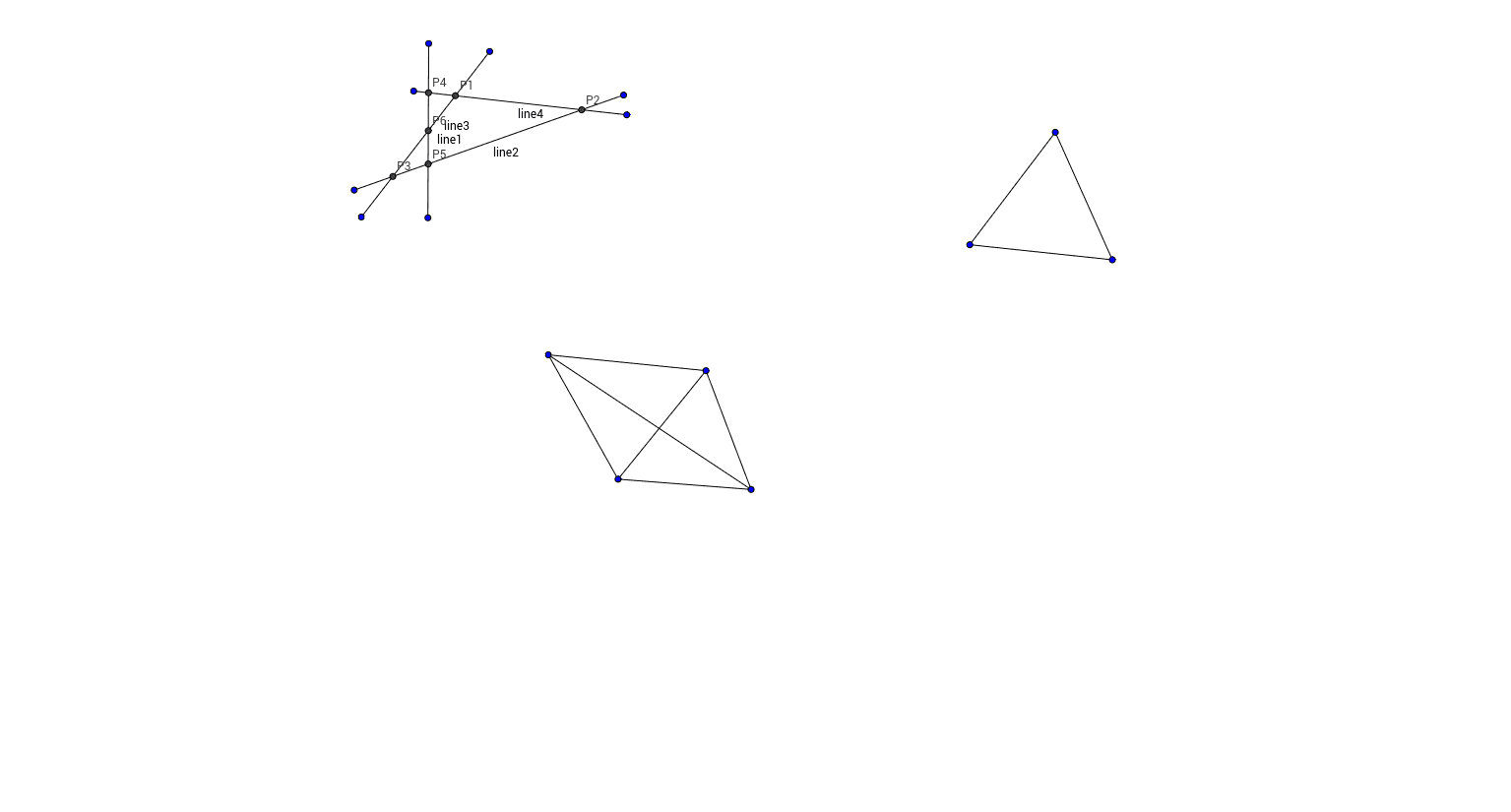 Three-Point, Four-Line, Four-Point Geometry – GeoGebra