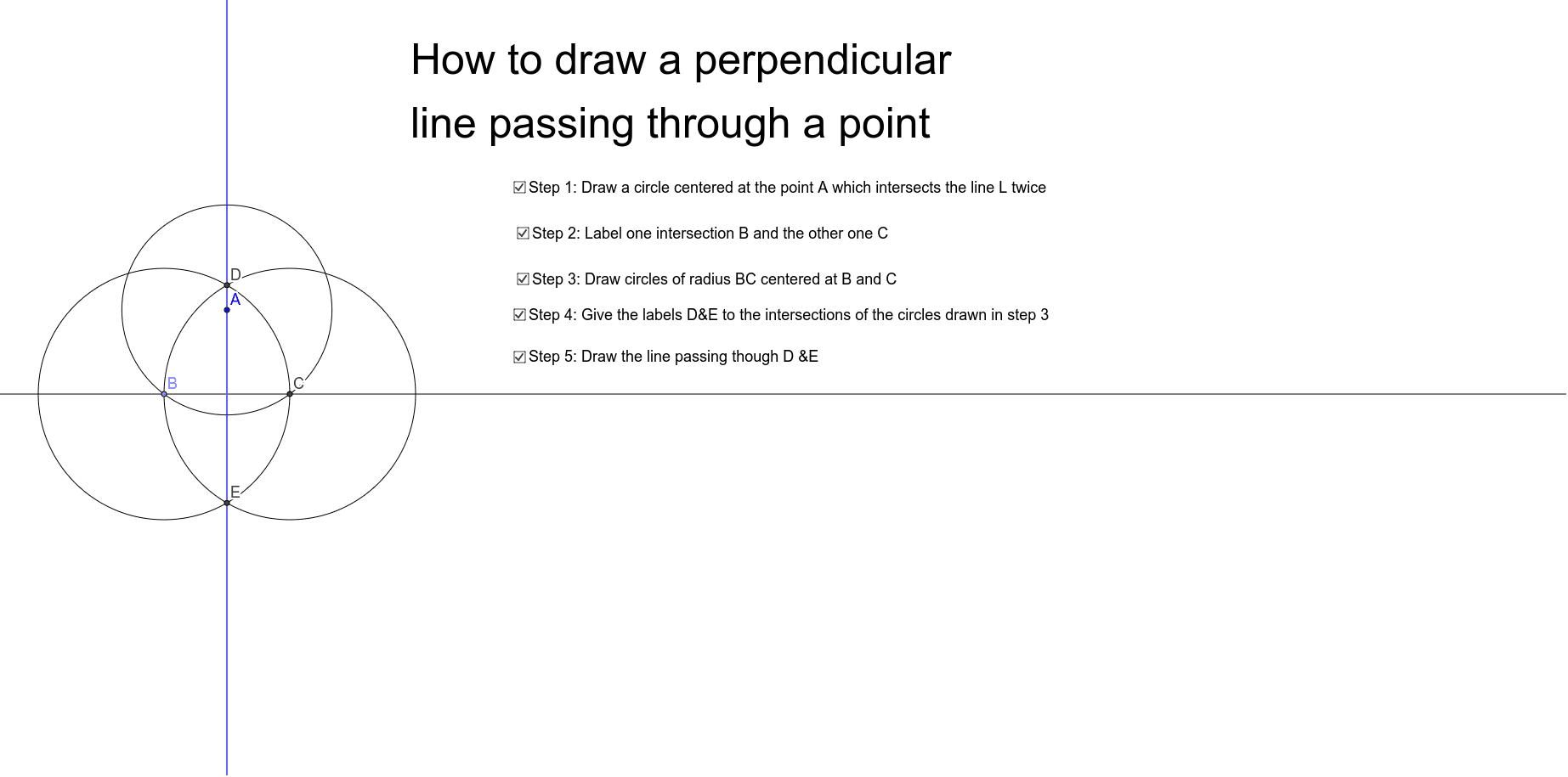 How To Draw A Perpendicular Line GeoGebra