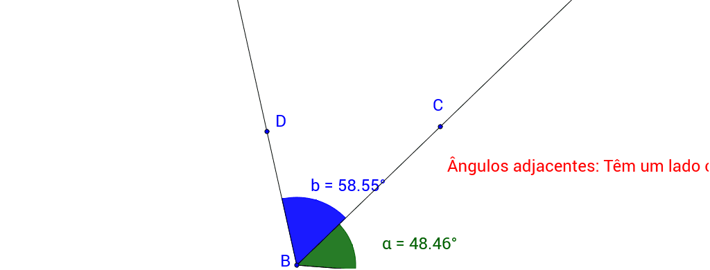 Ângulos adjacentes – GeoGebra