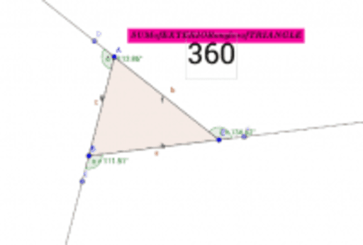 exterior of a triangle-360 – GeoGebra