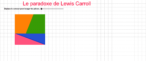Animation sur le paradoxe de Lewis Carroll – GeoGebra