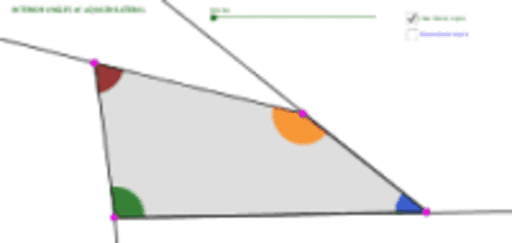 Quadrilateral Interior & Exterior Angle Sum Theorems (V2) – GeoGebra