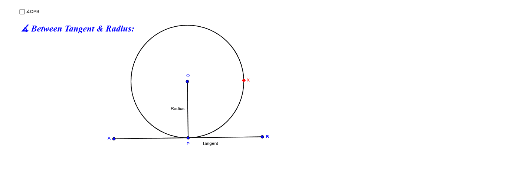 Angle between Tangent & Radius – GeoGebra
