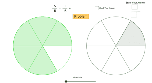 Add Fractions Circular Model – GeoGebra