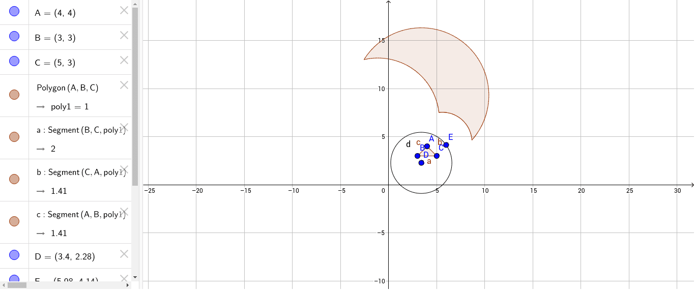 Reflect about a circle – GeoGebra