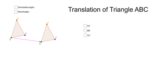 Translation of Triangle ABC – GeoGebra
