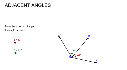 Adjacent Angles – GeoGebra