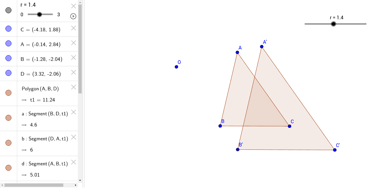 Dilating a triangle – GeoGebra