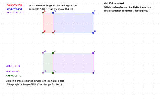 Similar Rectangle Composition – GeoGebra