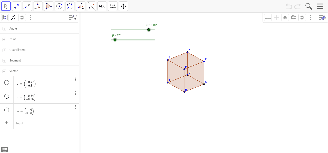Vetores no Espaço R3 – GeoGebra