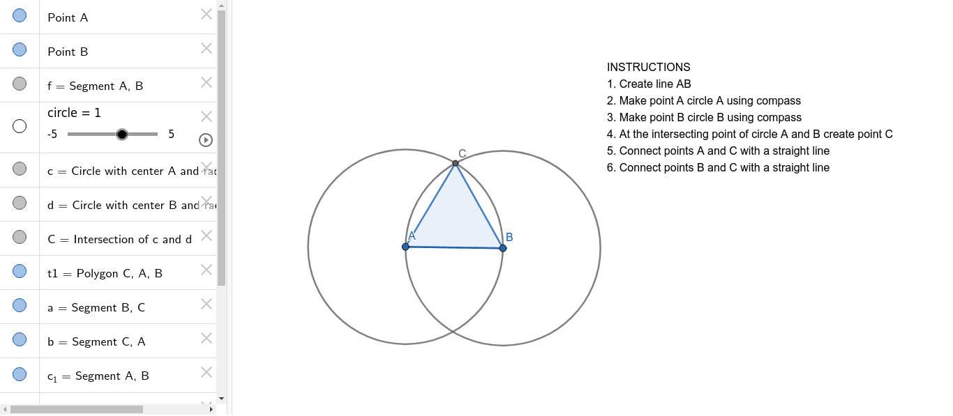 Equalateral Triangle – GeoGebra