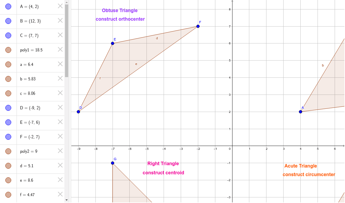 Chapter 5 Sec 1-4 Quiz #5 CRYSTAL SANABRIA – GeoGebra
