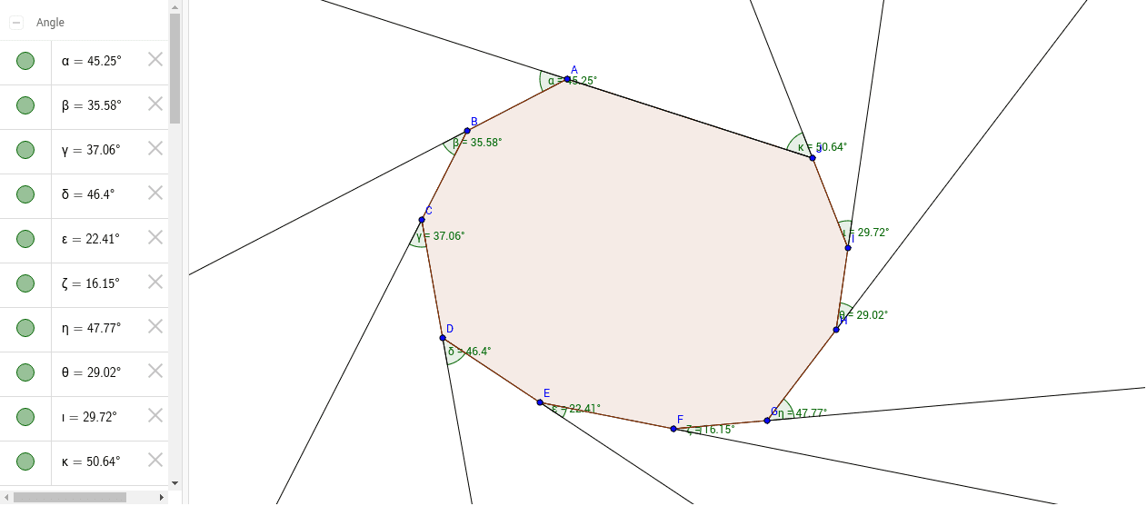 Decagon Interior Angles