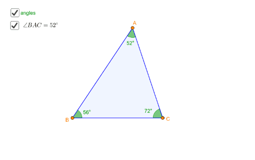 angles in a triangle (up and down) – GeoGebra