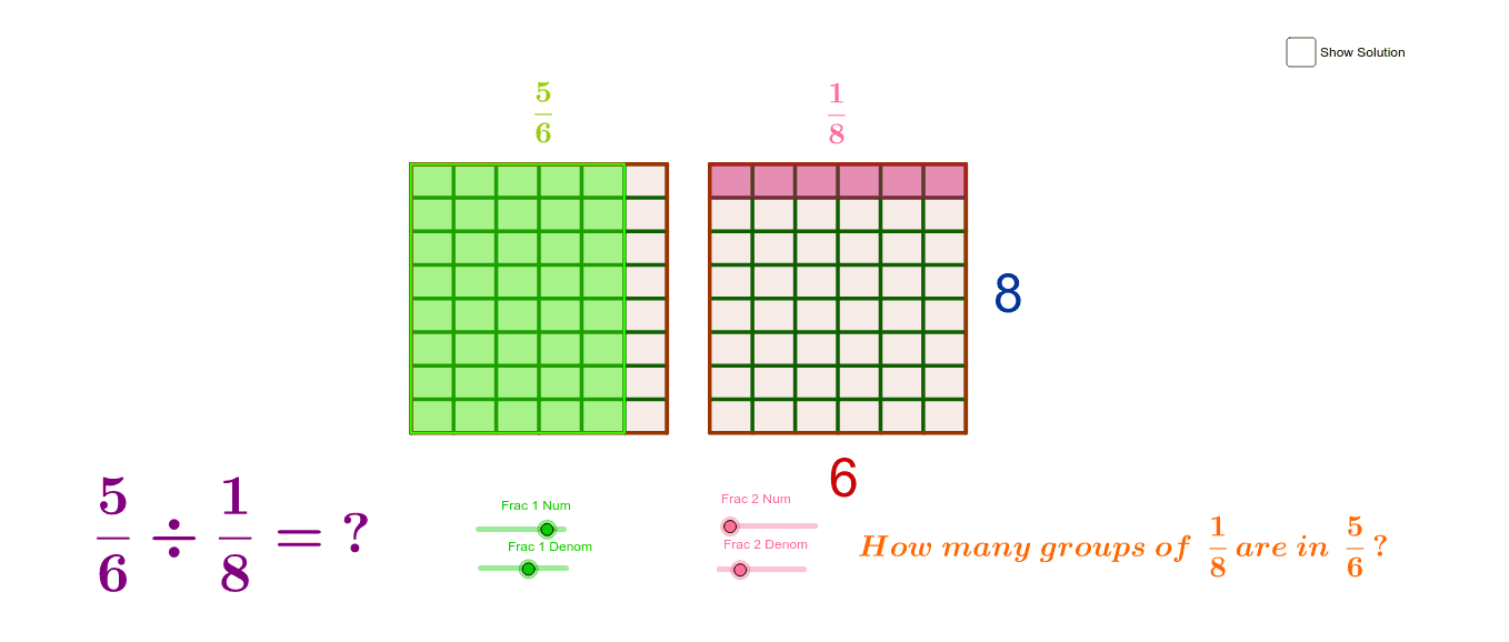 Dividing Fractions – GeoGebra