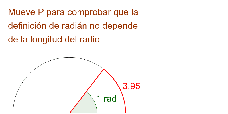 Definición de radián – GeoGebra
