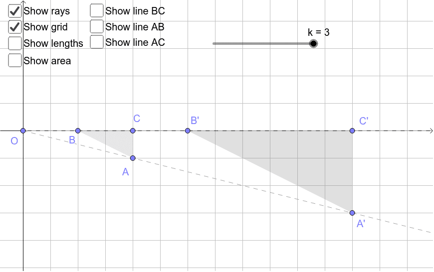 Dilating a triangle – GeoGebra