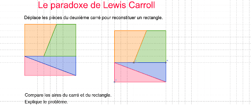 Le paradoxe de Lewis Carroll – GeoGebra