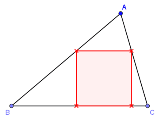 Square Inscribed in a Triangle – GeoGebra