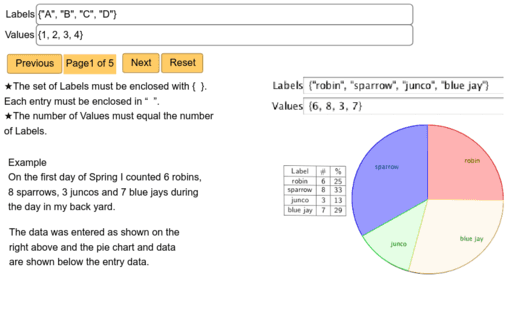 Pie Chart – GeoGebra