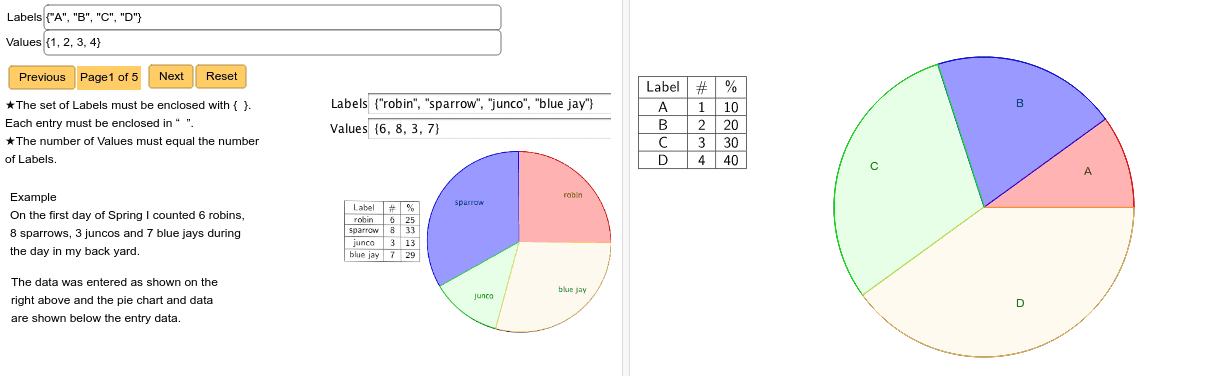 Pie Chart – GeoGebra