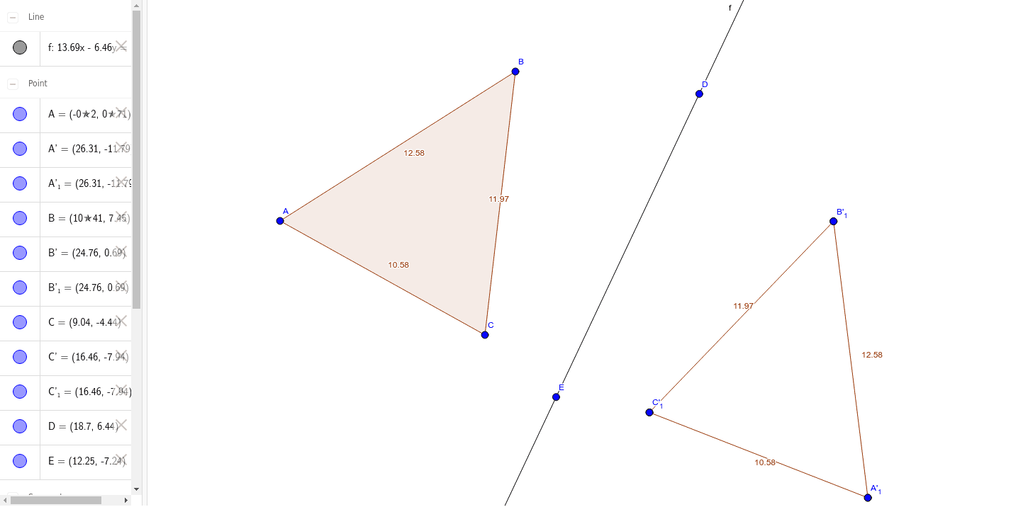 Rotation through a line – GeoGebra