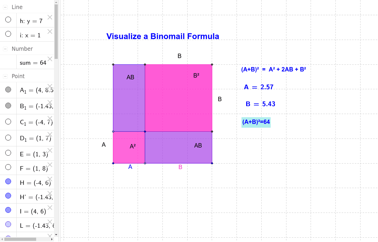 Visualize a Binomial Formula – GeoGebra