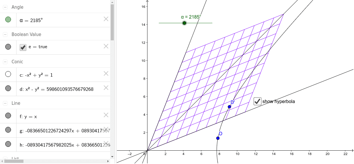 Minkowski With One Pt and Hyperbolic Arc – GeoGebra