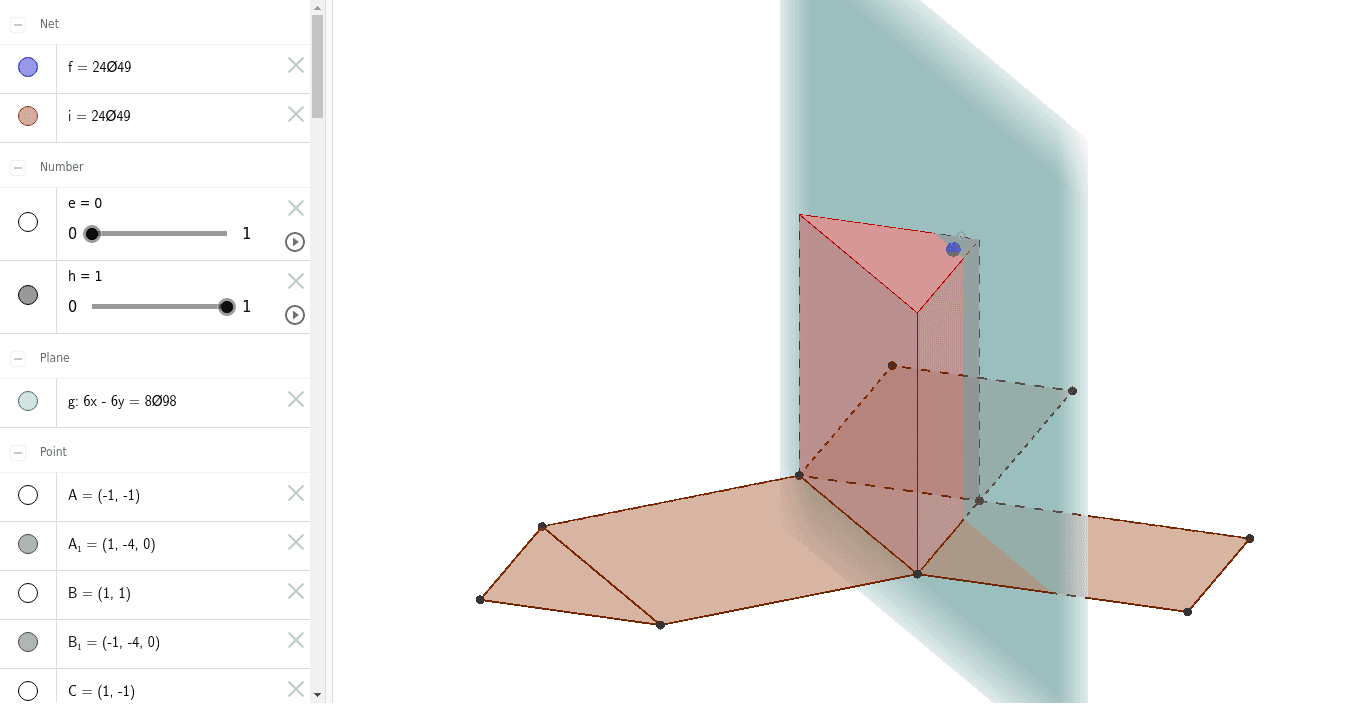 desenvolupament d'un prisma triangular – GeoGebra