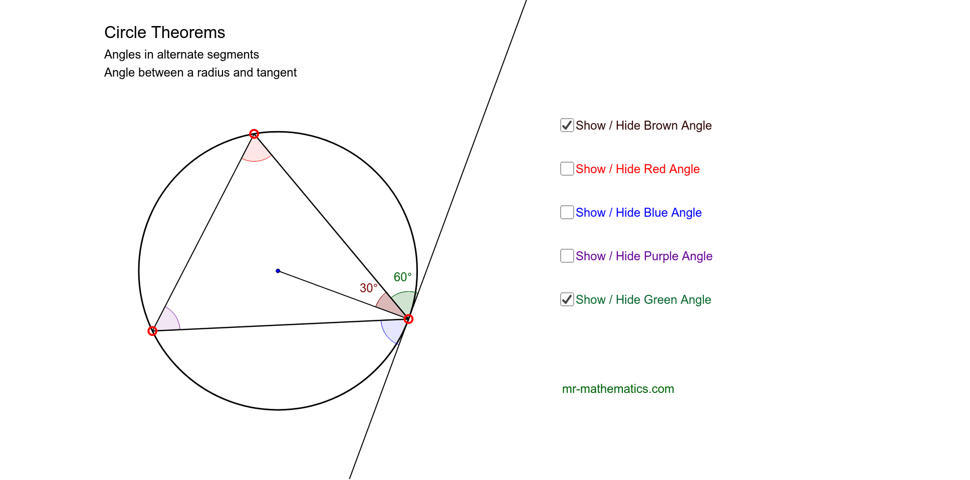 Circle Theorem Tangent Rules Free Worksheets Printable